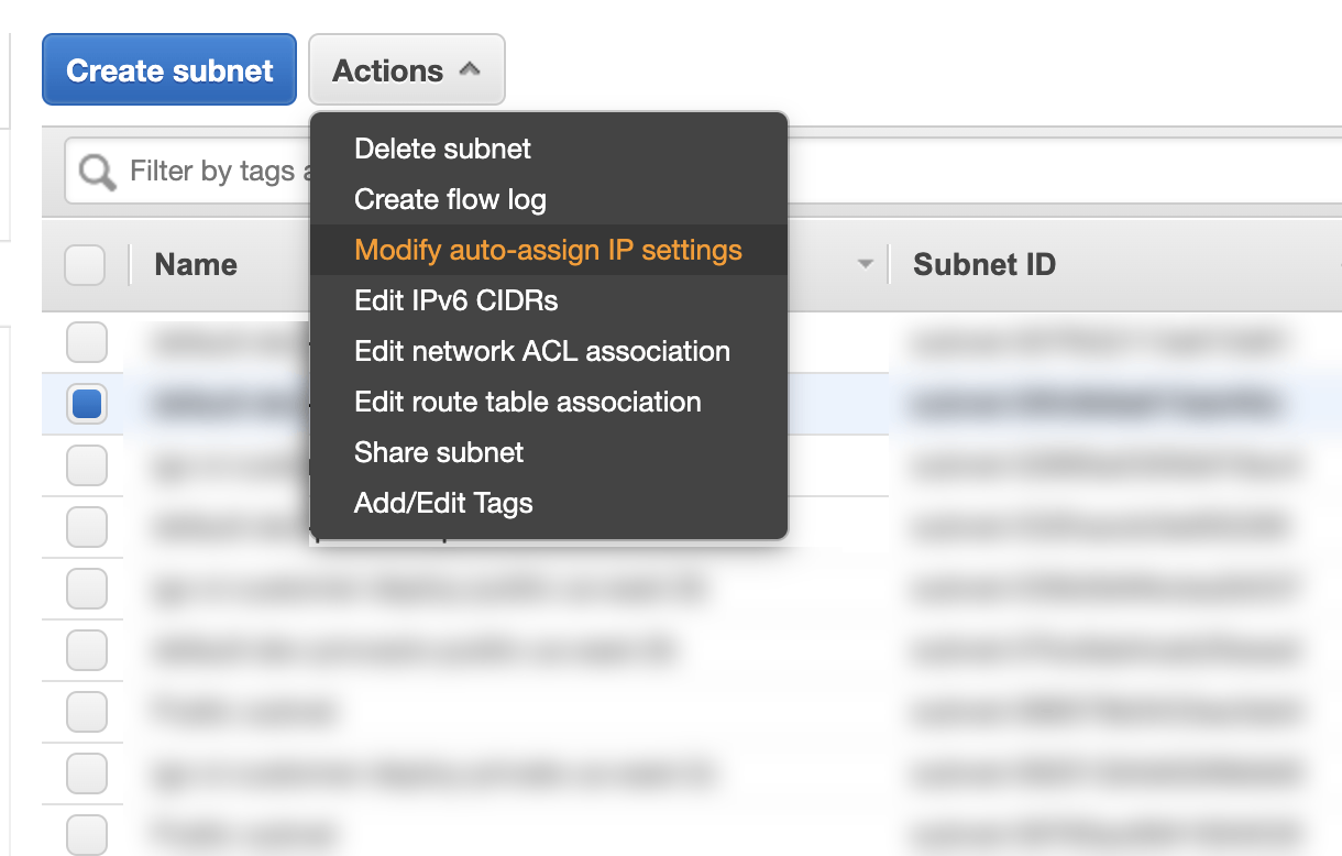 Configuring Vpc Subnet Allocation Of Public Ip Addresses Aws Iguazio
