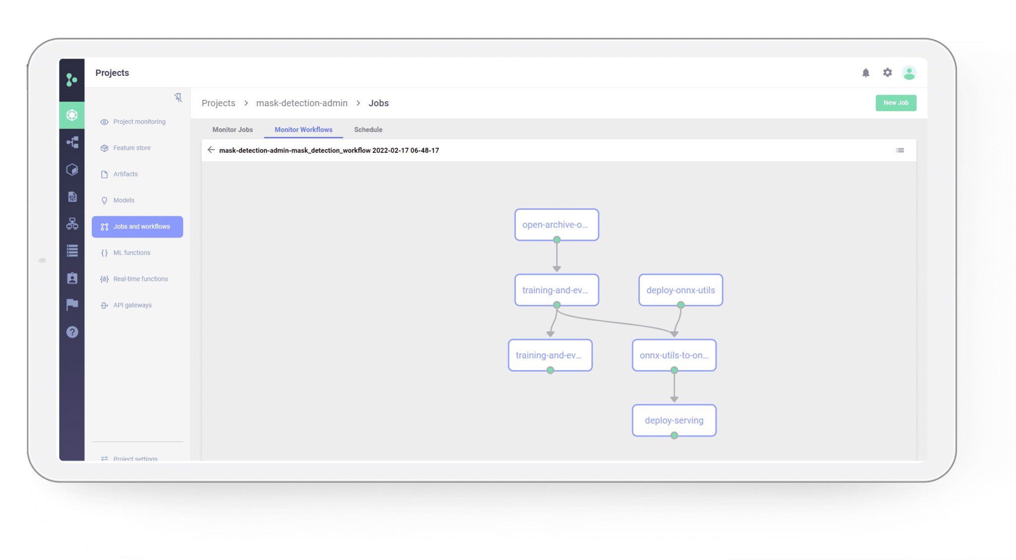Machine Learning Pipeline Orchestration Iguazio