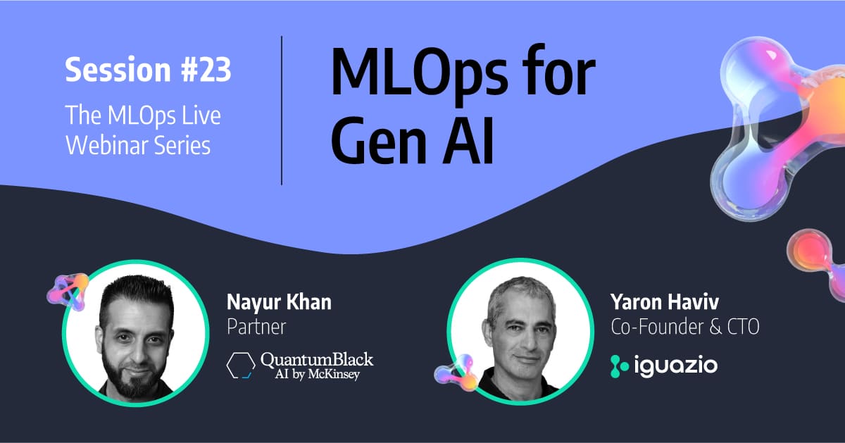 MLOps Live Webinar Series | Iguazio