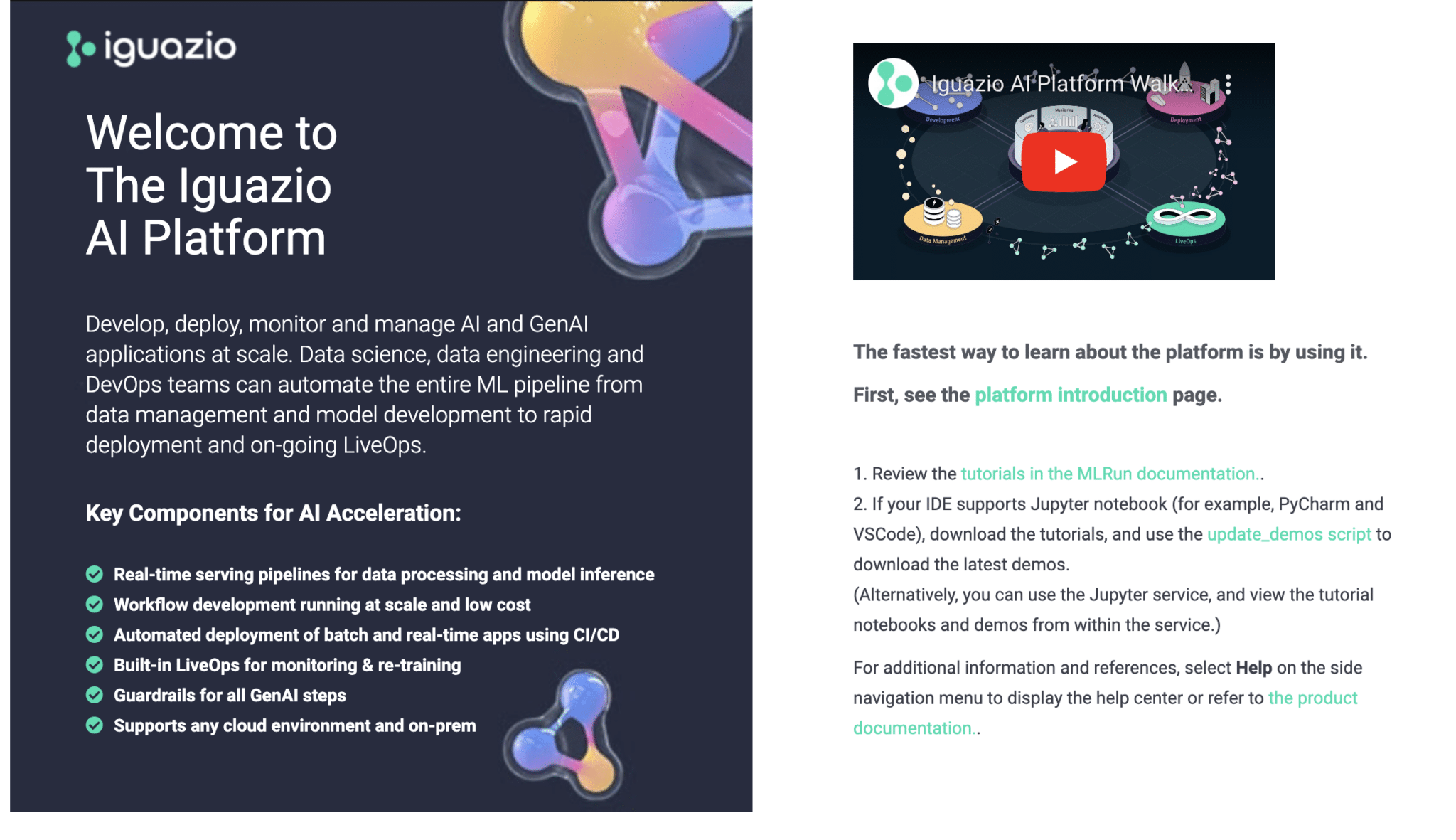 Iguazio Ai Platform For Operational And Scalable Ai Pipelines