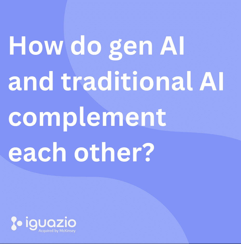 How do gen AI and traditional AI complement each other?